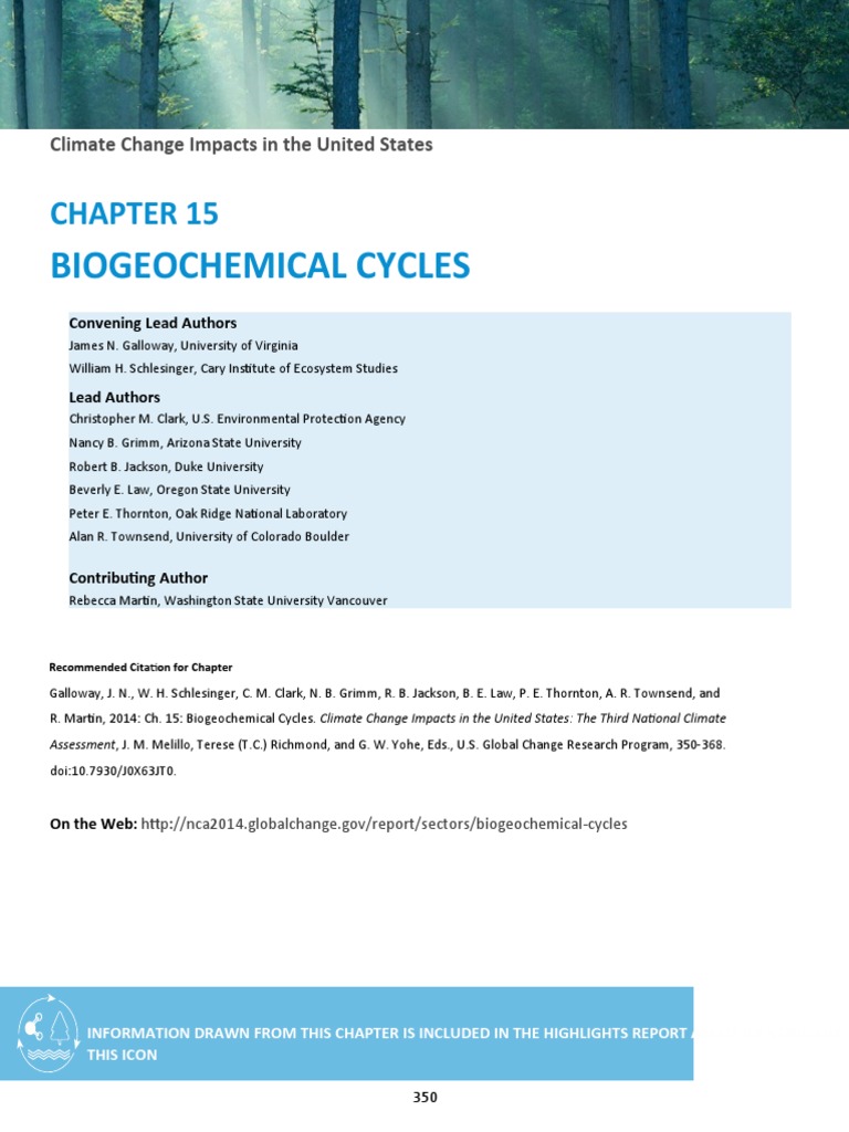 NCA3 Full Report 15 Biogeochemical Cycles LowRes | PDF | Greenhouse Gas ...