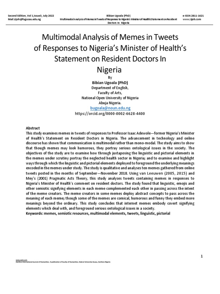 Multimodal Analysis of Memes in Tweets | PDF