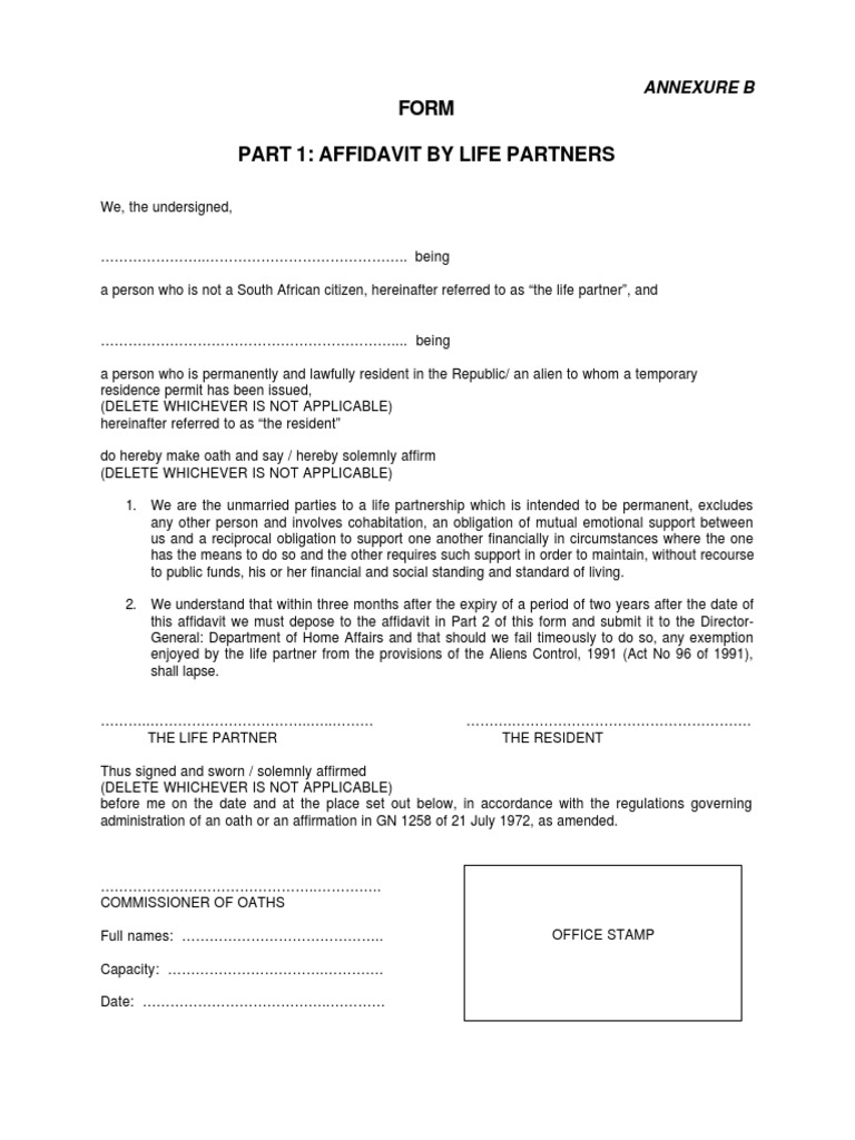 Affidavit by Life Partners | PDF | Affidavit | Government