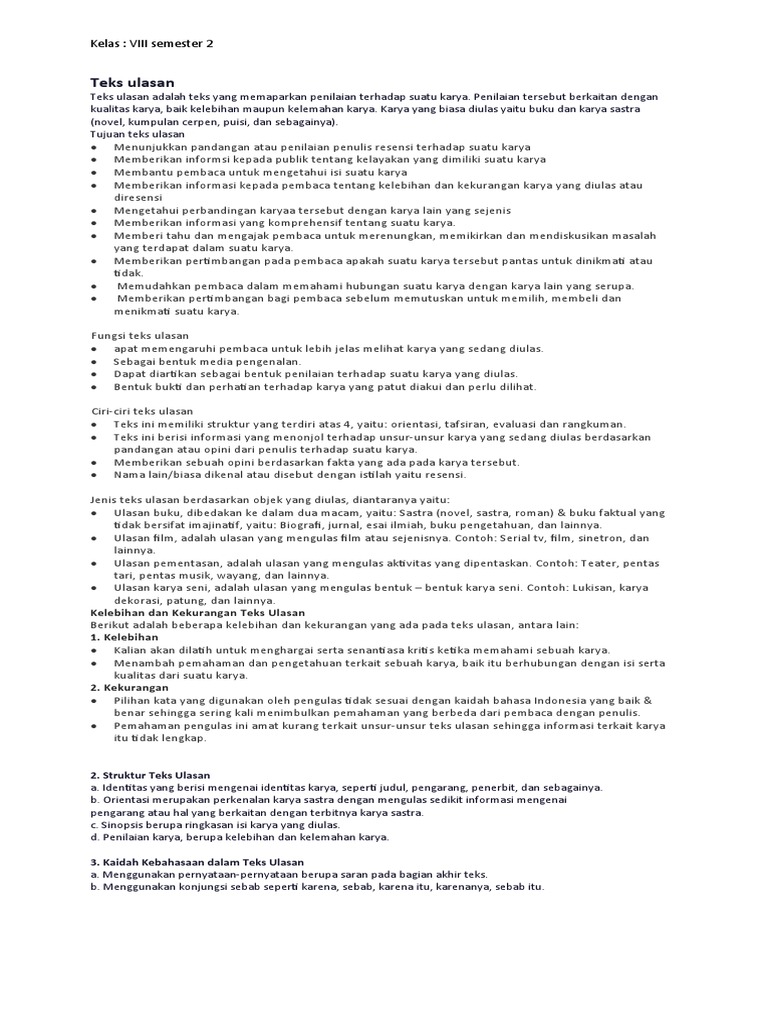Teks Ulasan | PDF