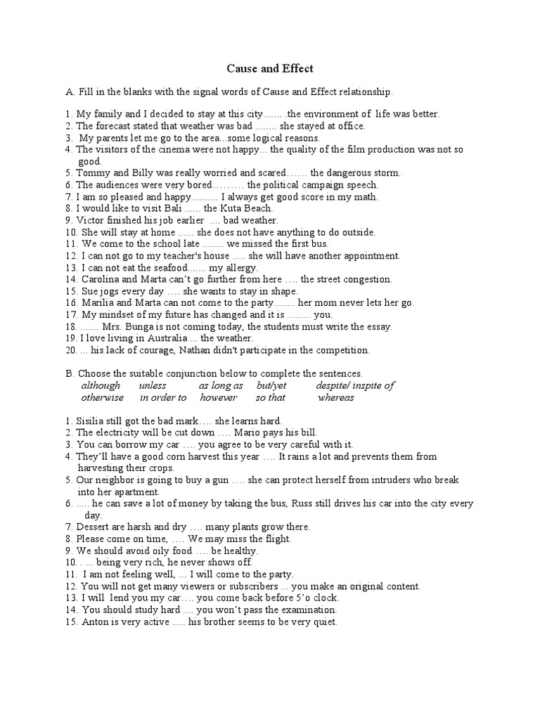 Cause and Effect | PDF