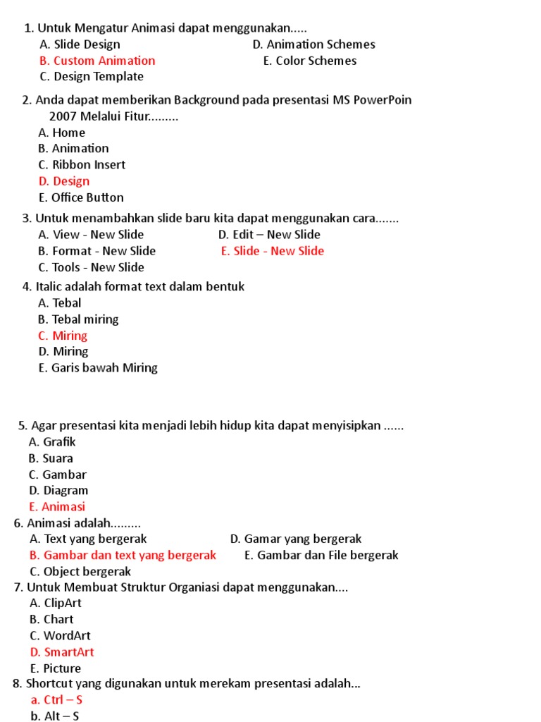 Contoh Soal Ujian | PDF
