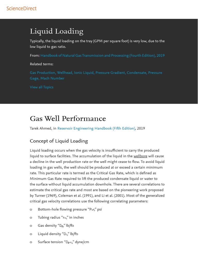 Elseiver - Liquid Loading | PDF | Gases | Liquids