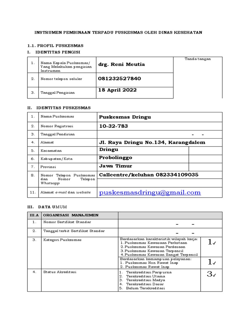 28.instrumen TPCB PKM Dringu Fix | PDF