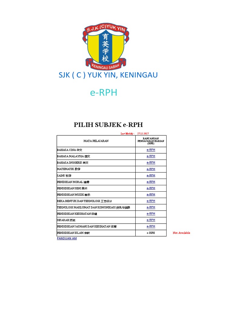 Template RPH For 2019 | PDF