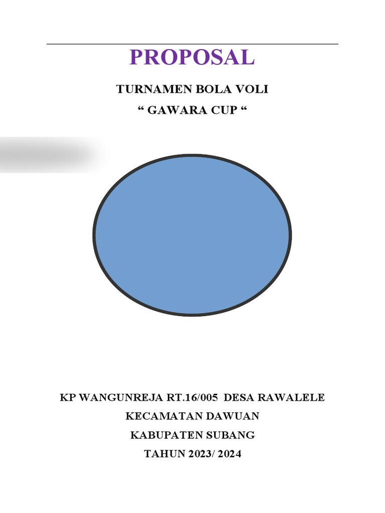 Proposal: Turnamen Bola Voli " Gawara Cup " | PDF