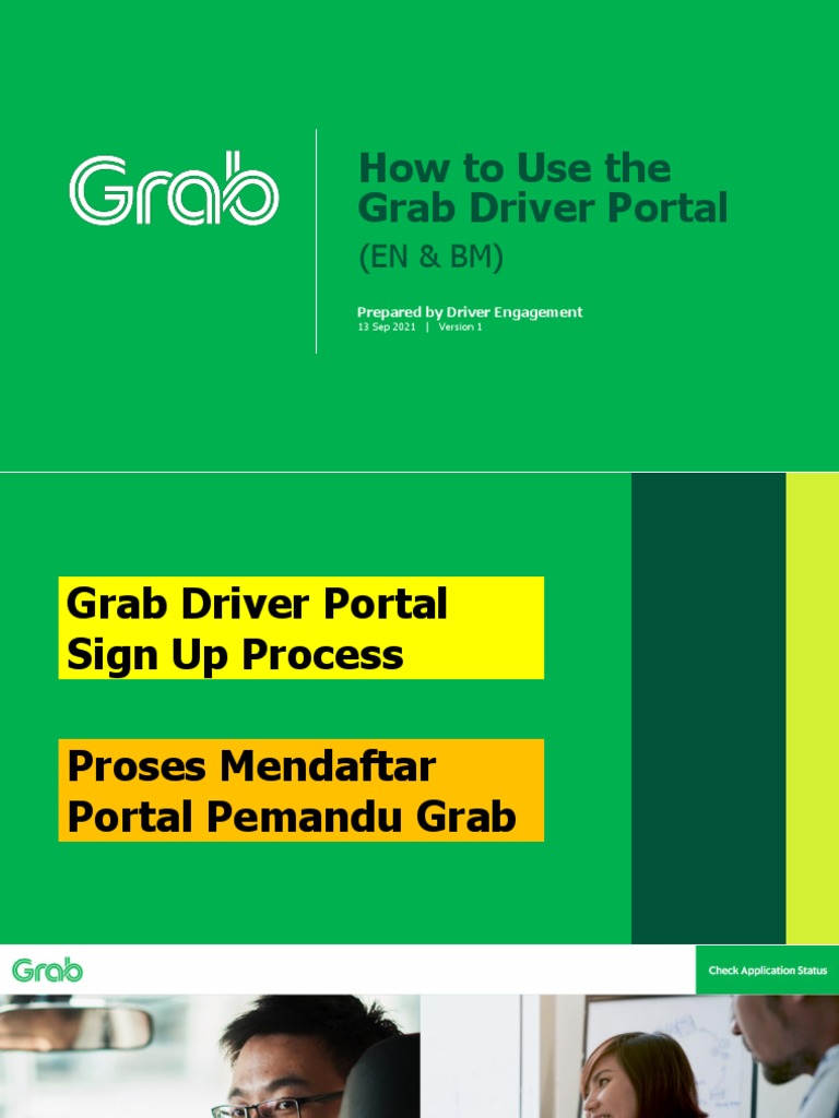 GUIDEBOOK How To Use The Grab Driver Portal v1 | PDF