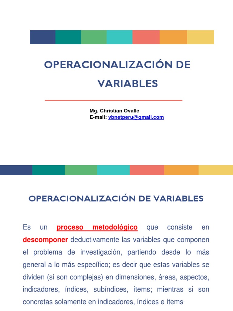 Sesion 8 - Variables - Dimensiones - Indicadores | PDF | Science