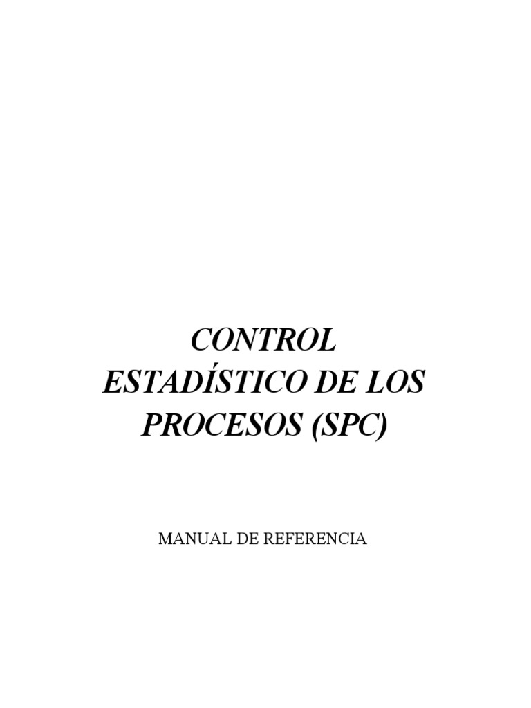 Manual SPC 2 2005 Espanol | PDF | Estadísticas | Calidad (comercial)