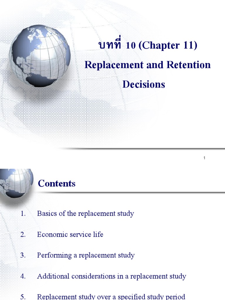 Slide 10 Replacement and Retention Decisions | PDF