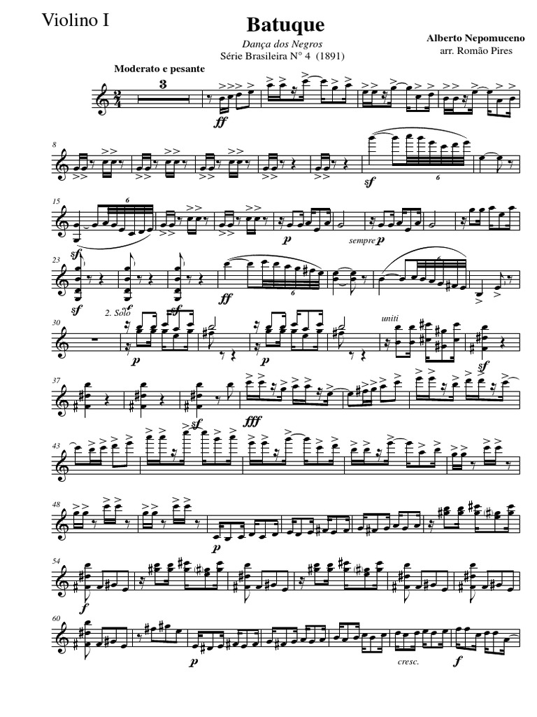 Batuque - 001 Violino I | PDF