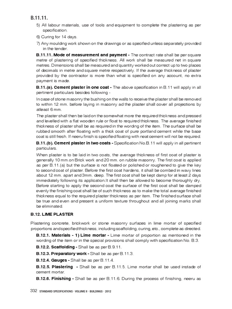 Mode of Measurement and Payment - : Standard Specifications Volume Ii ...