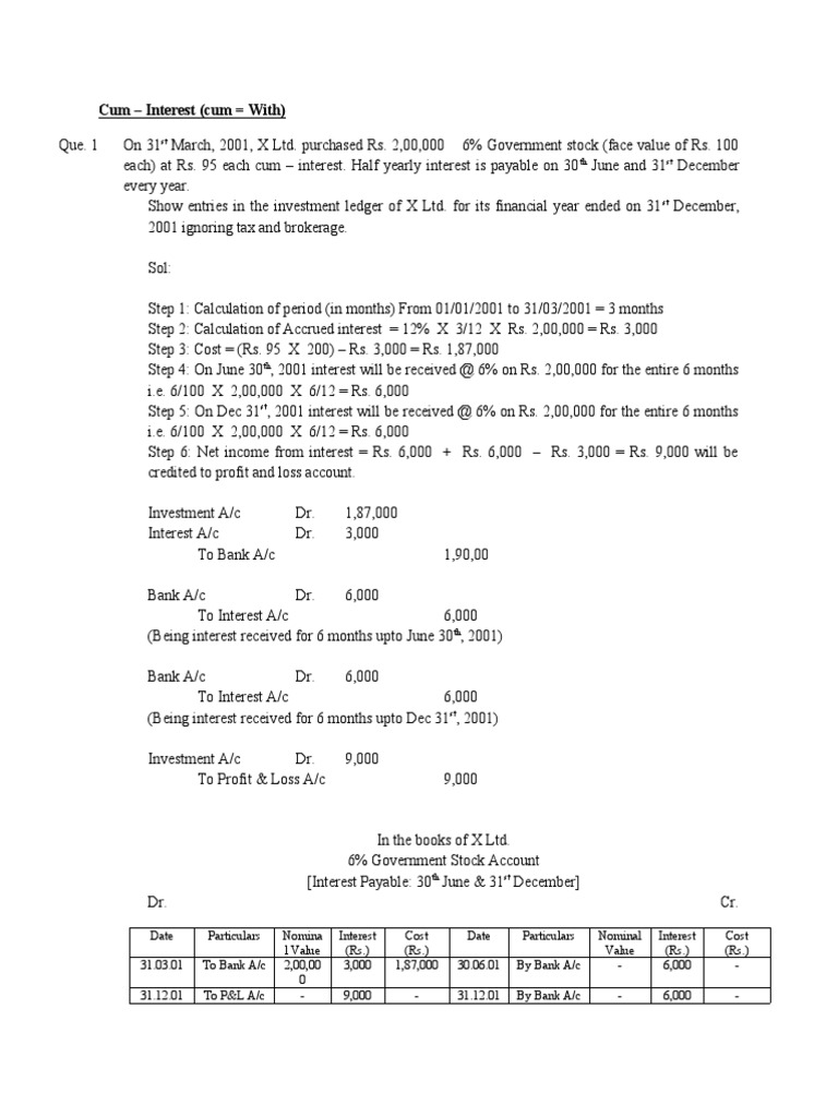 Investment Questions | PDF | Interest | Stocks