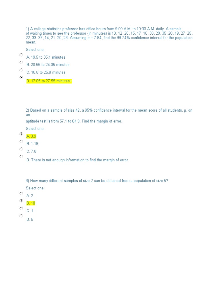 Biostatistics 7th Semester Final Exam Pdf Normal Distribution