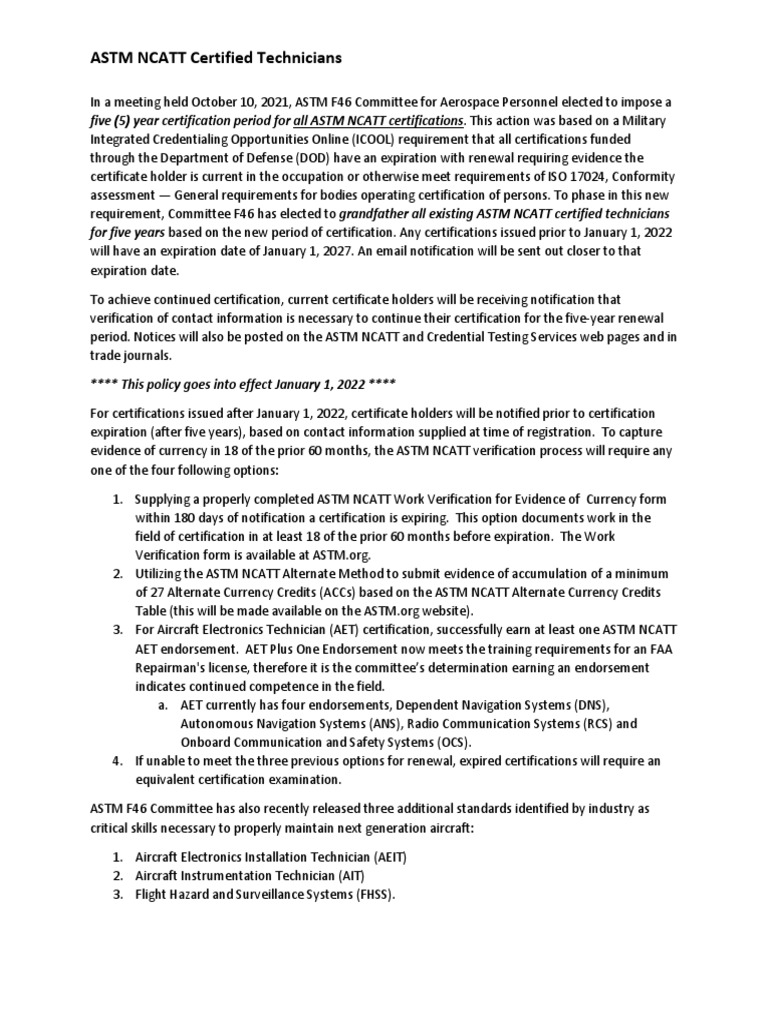 Renewal Notice | PDF | Certification