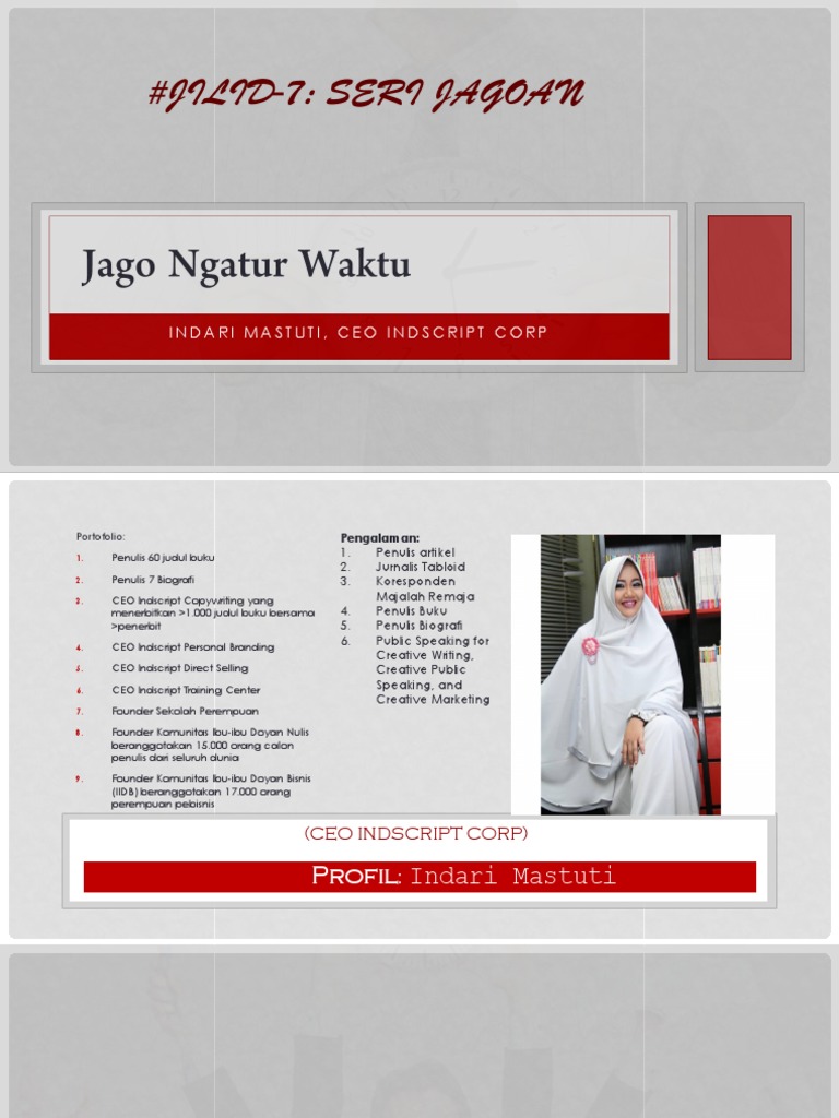 Jilid 7 Jago Ngatur Waktu | PDF