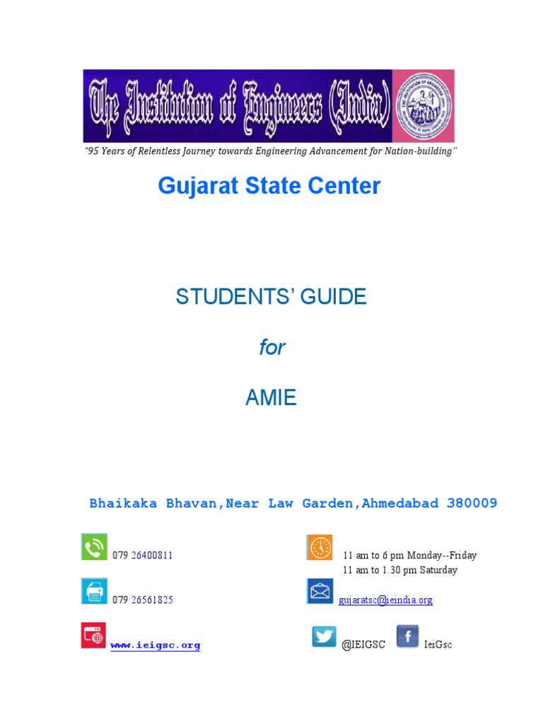 AMIE Students Guide | PDF | Engineering | Science