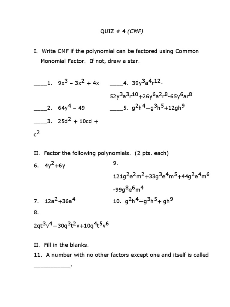 Quiz 4 CMF | PDF