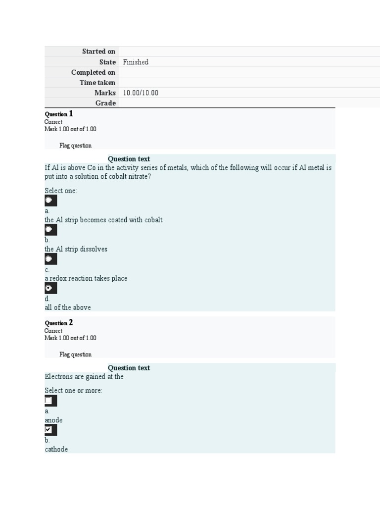 Baed-Chem2122-2212s Q2 Performance Task 3 | PDF | Redox | Anode
