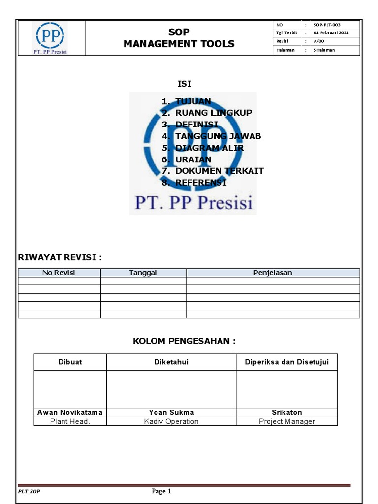 SOP-RM-003 Management Tools Ok | PDF
