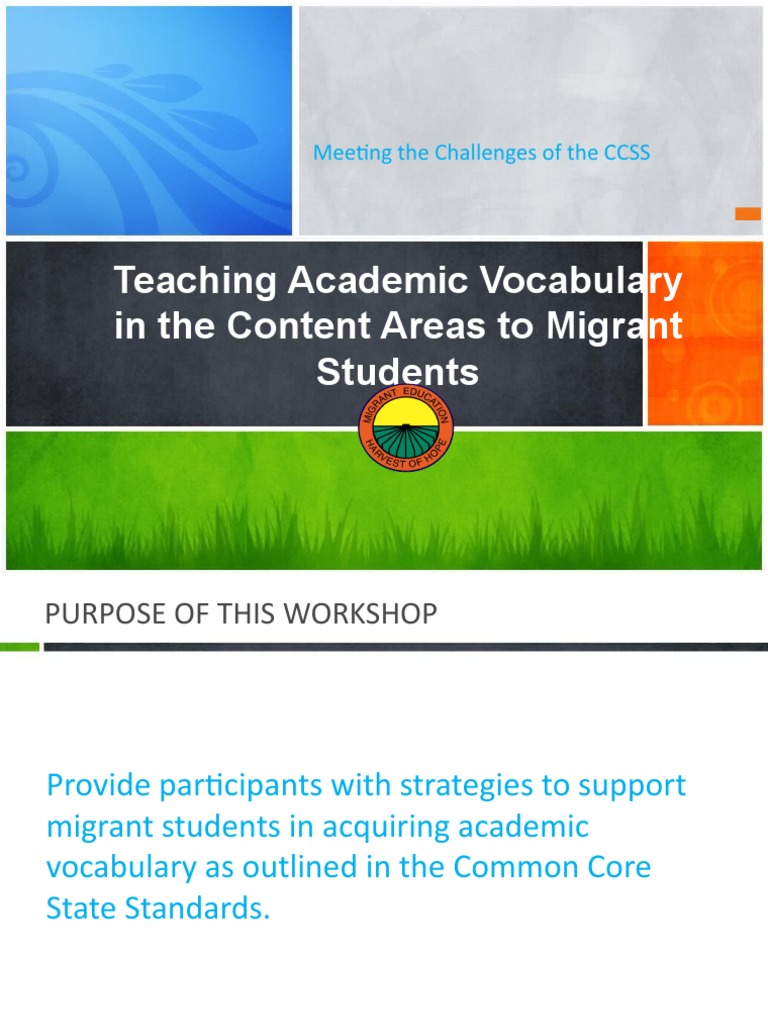 Academic Vocabulary POWERPOINT | PDF | Vocabulary | English As A Second ...