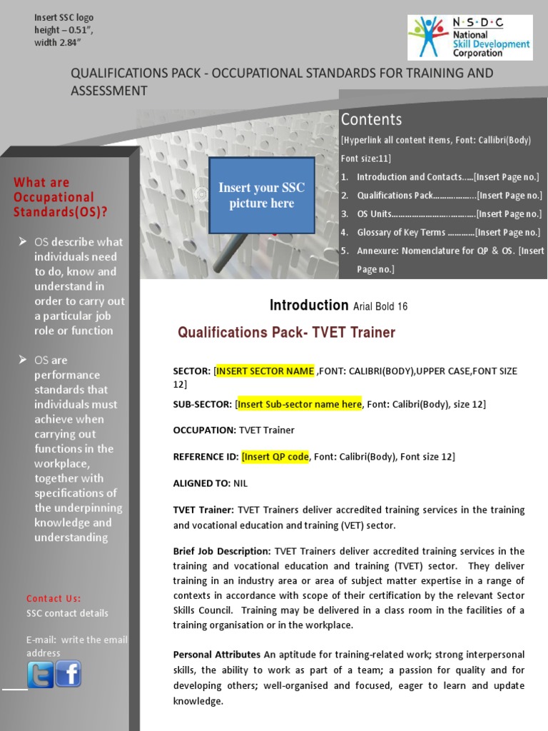 QualificationPackTVET Trainer | PDF | Competence (Human Resources ...