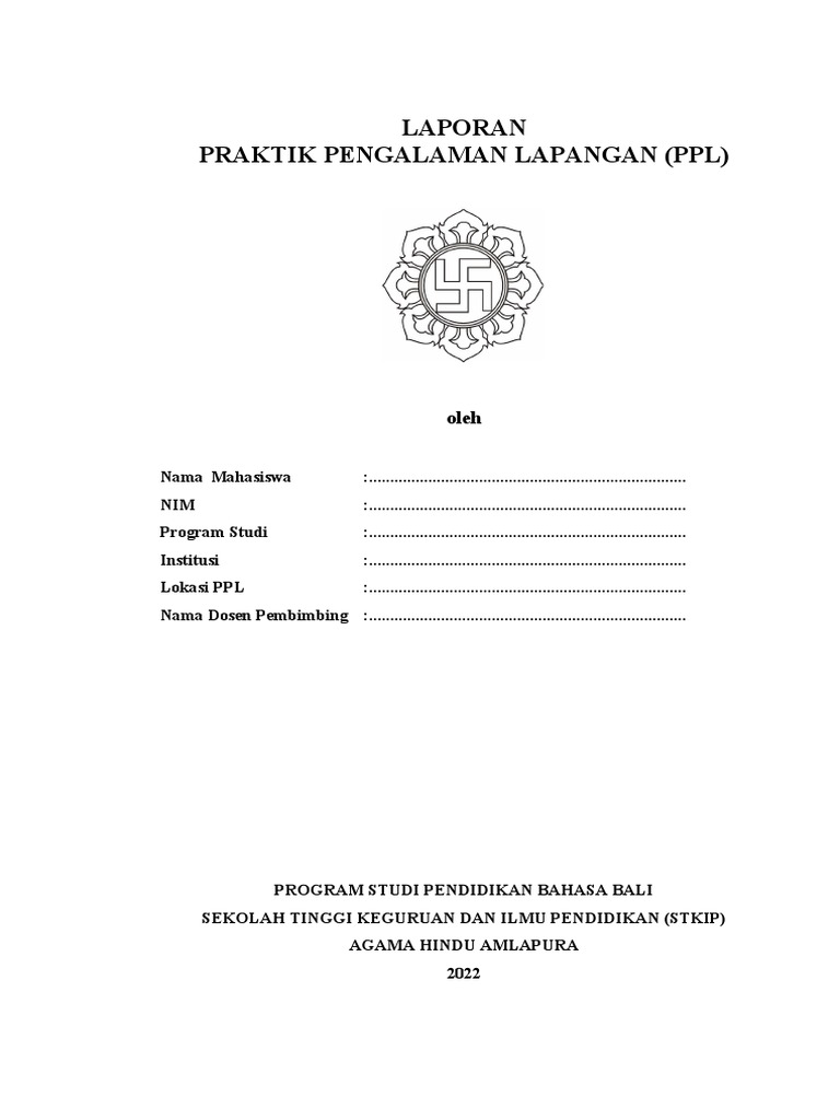PBB-PPL Lokasi Tempat Tinggal-Format Laporan PPL 2022 | PDF