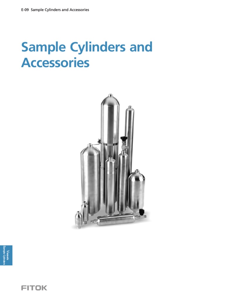 Sample Cylinders and Accessories en | PDF | Pipe (Fluid Conveyance) | Valve