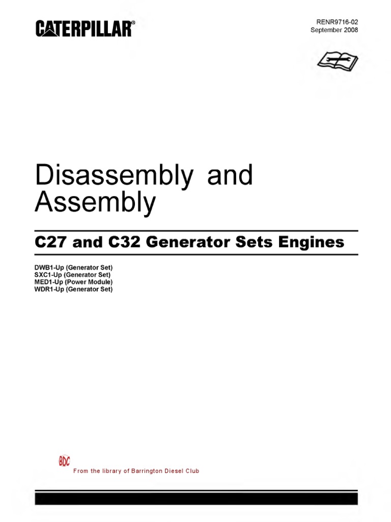 Cat c27 c32 Disassembly Assembly Manual | PDF | Internal Combustion ...