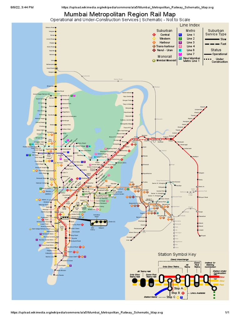 Mumbai Metropolitan Railway Schematic Map | PDF | Mumbai