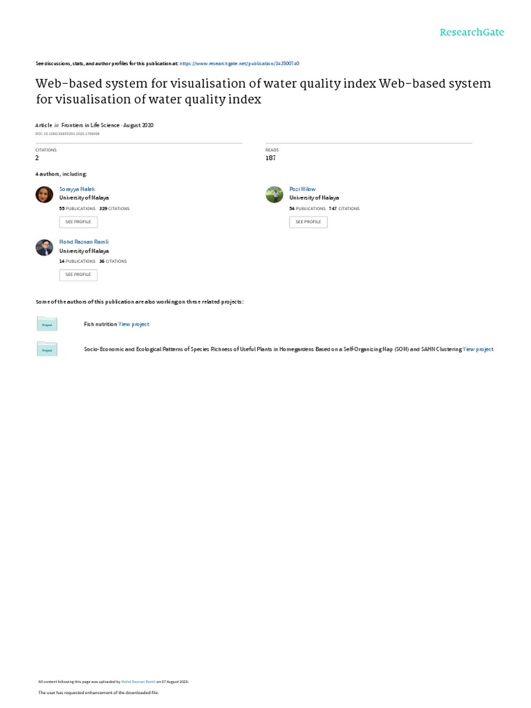 Web-Based System For Visualisation of Water Quality Index Web-Based ...