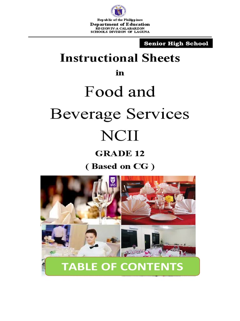 WEEK-1-Food Service Operations | PDF | Restaurants | Nutrition