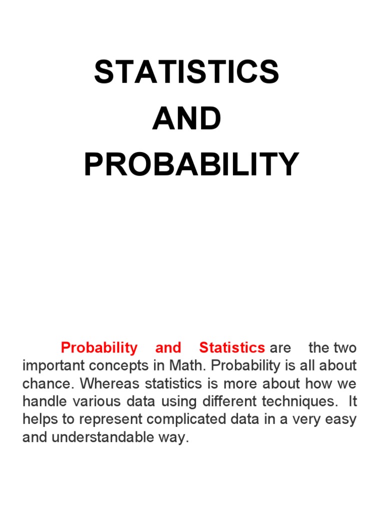 Prob and Stat | Download Free PDF | Statistics | Probability