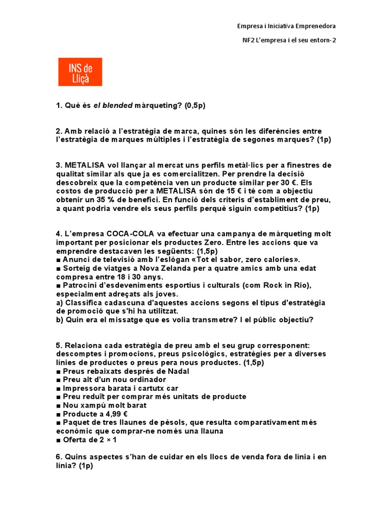 Nf2-2 Activitats | PDF