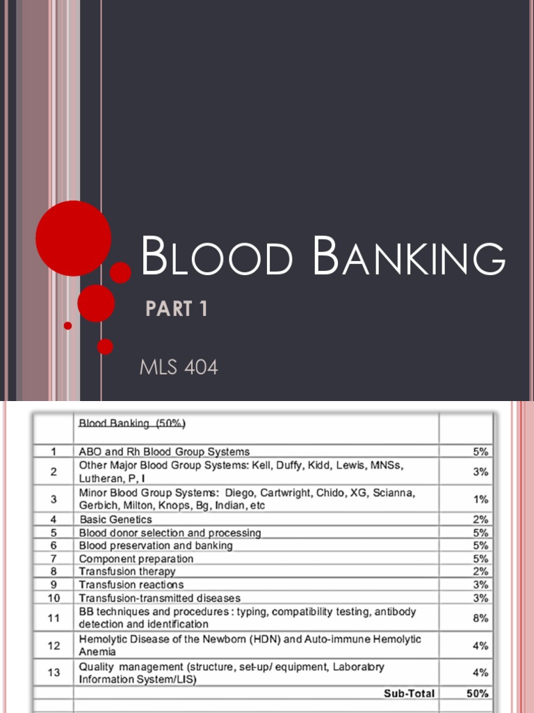 Blood Bank I | PDF | Blood Donation | Blood Plasma