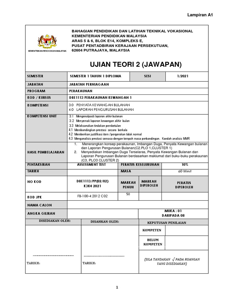 PB Teori 2 Jawapan | PDF