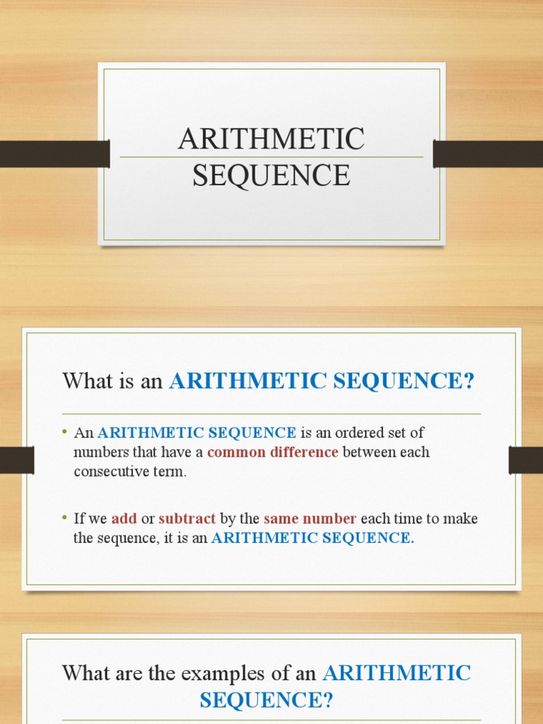 Arithmetic Sequence Pdf Mathematics Arithmetic