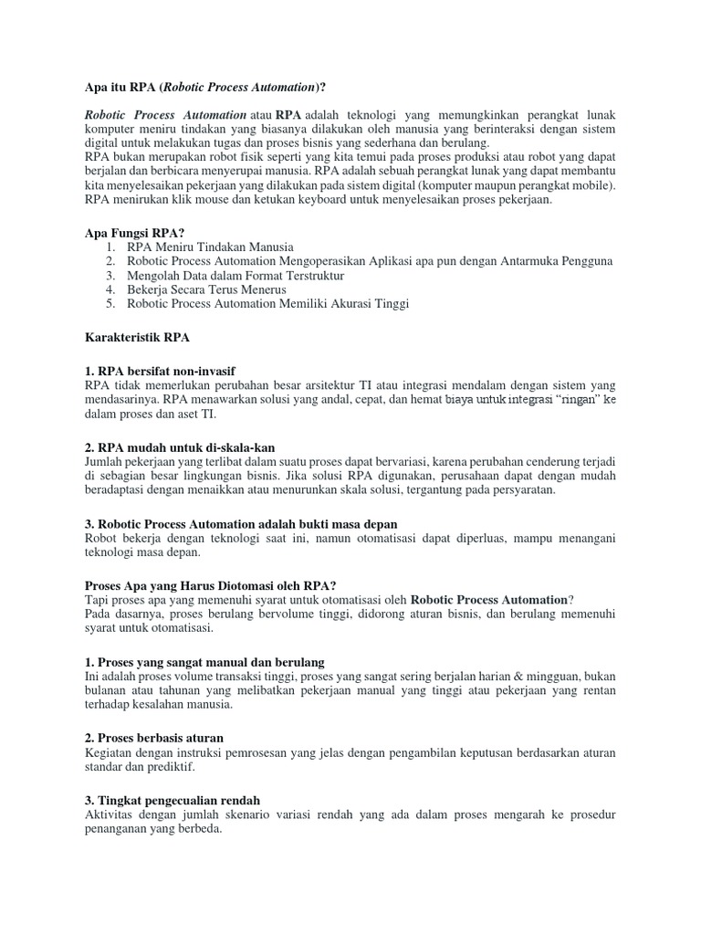 Apa Itu RPA | PDF | Komputer