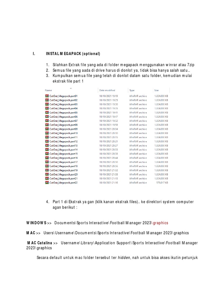 05tutorial Instalasi Facepack, Logopack, Jersey Pack 2023 | PDF | Komputer