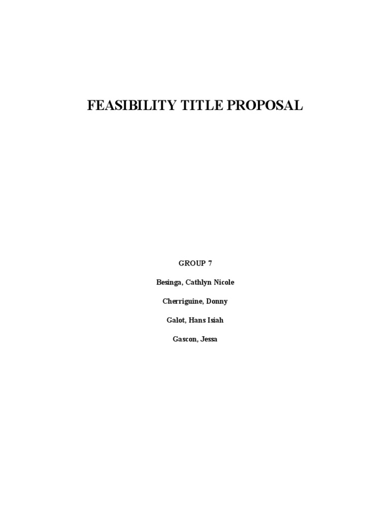 Feasibility Title Proposal | PDF | Social Media | Popular Culture ...