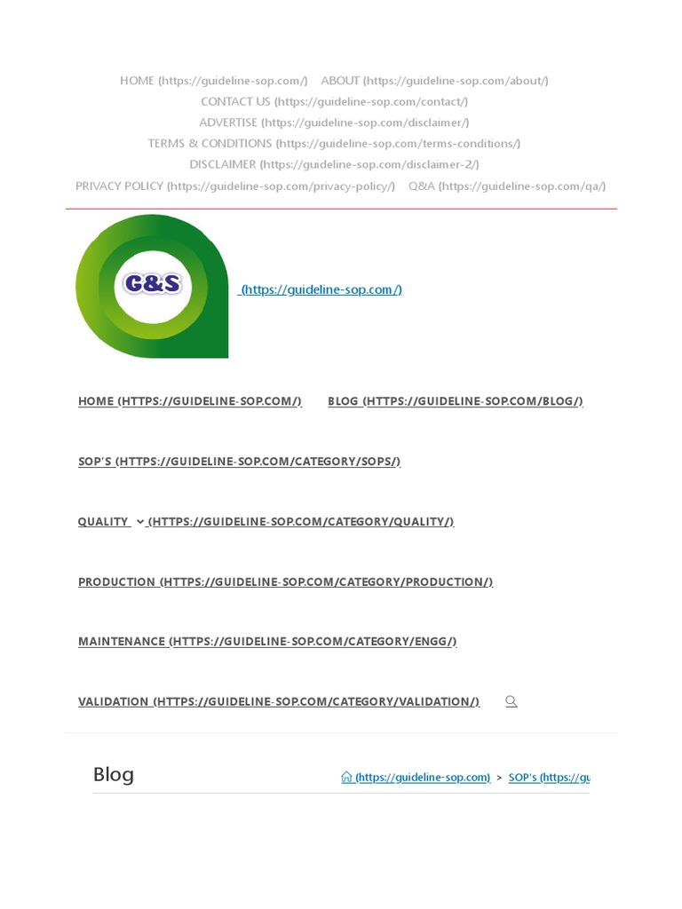 SOP for Instrument Calibration Handling | PDF | Calibration | Blog
