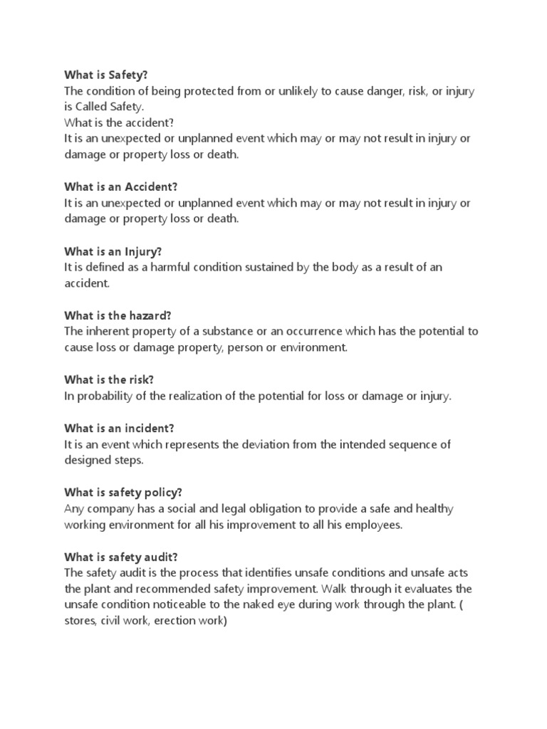 What Is Safety 1 | PDF | Business