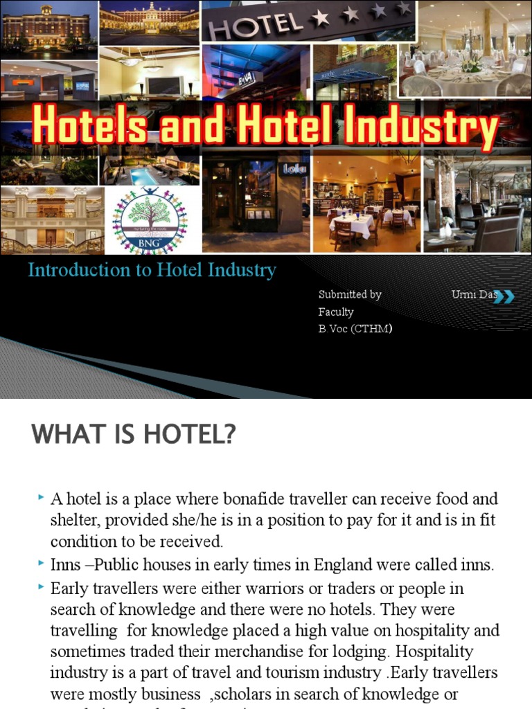 Introduction To Hotel Industry | PDF | Travel