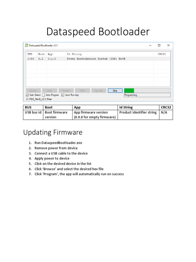 Dataspeed Bootloader | PDF
