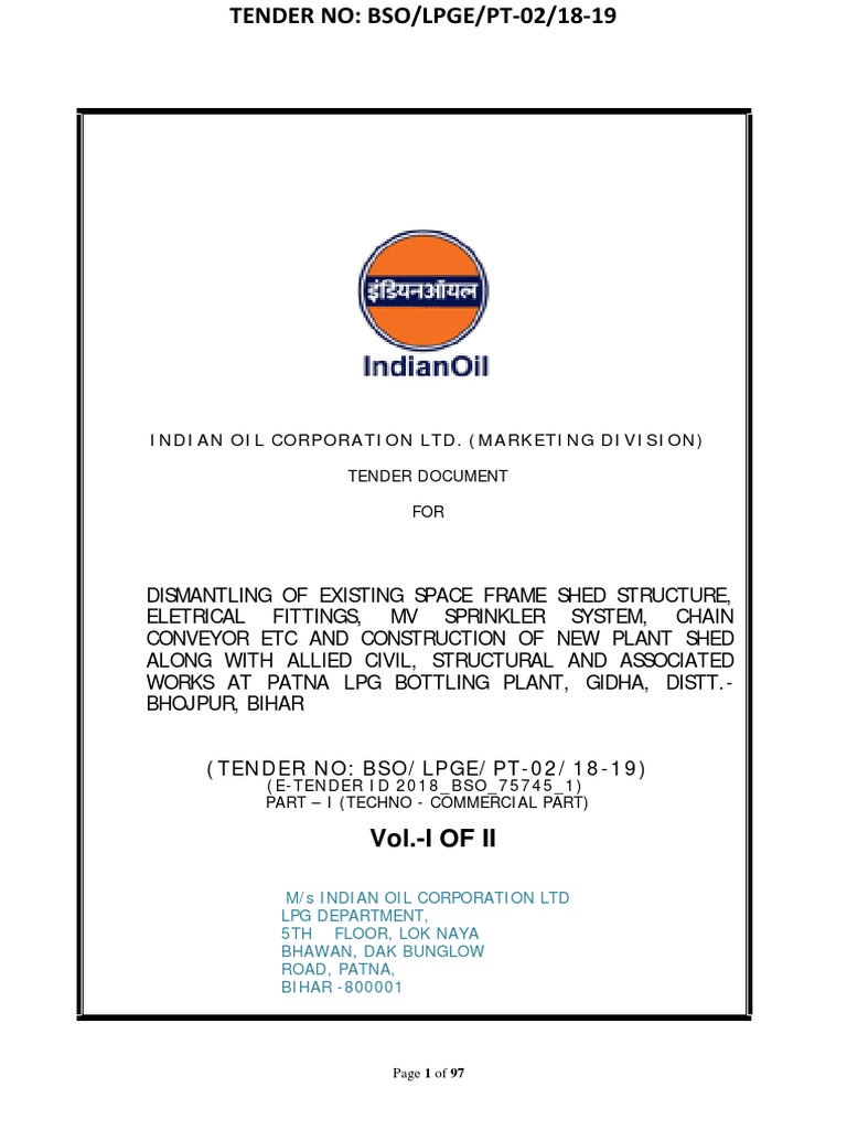 Tender Doc Part 1 | PDF | Taxes | Customs