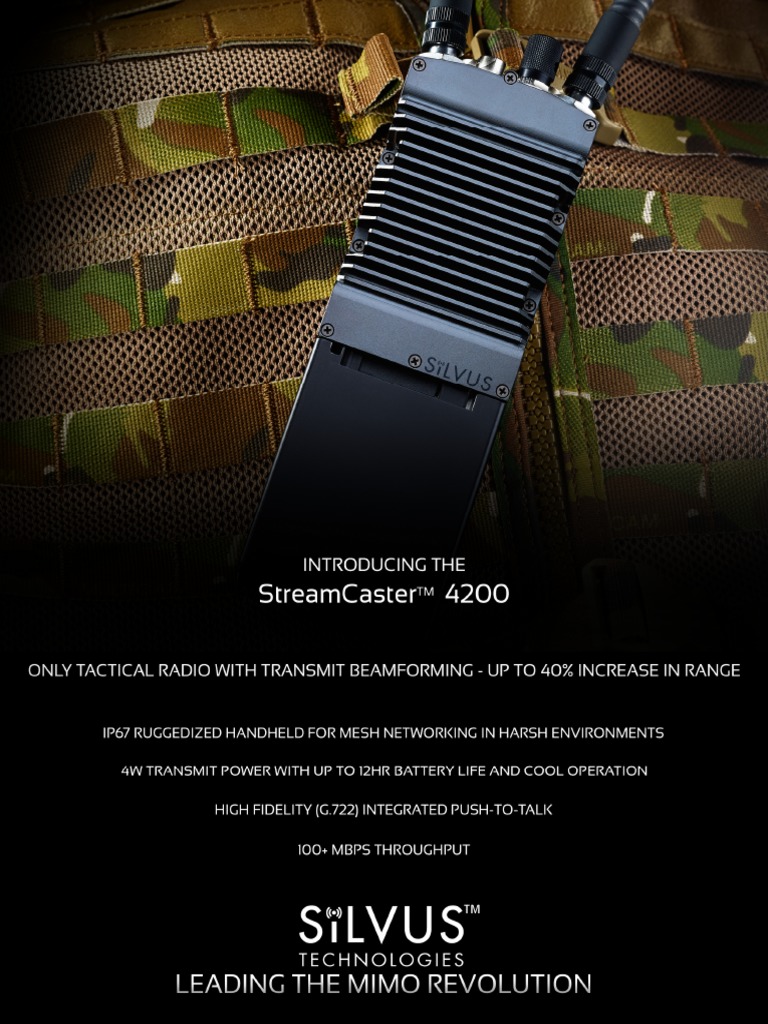 StreamCaster 4200 Datasheet Military | PDF | Mimo | Electronics