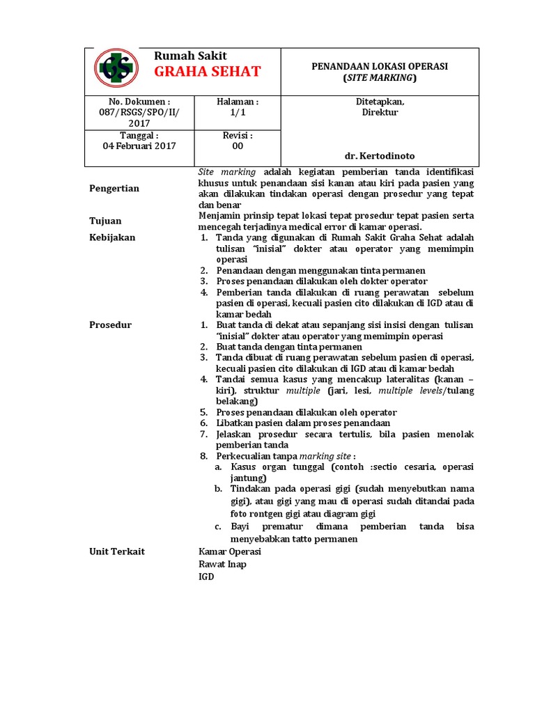 SPO Site Marking | PDF