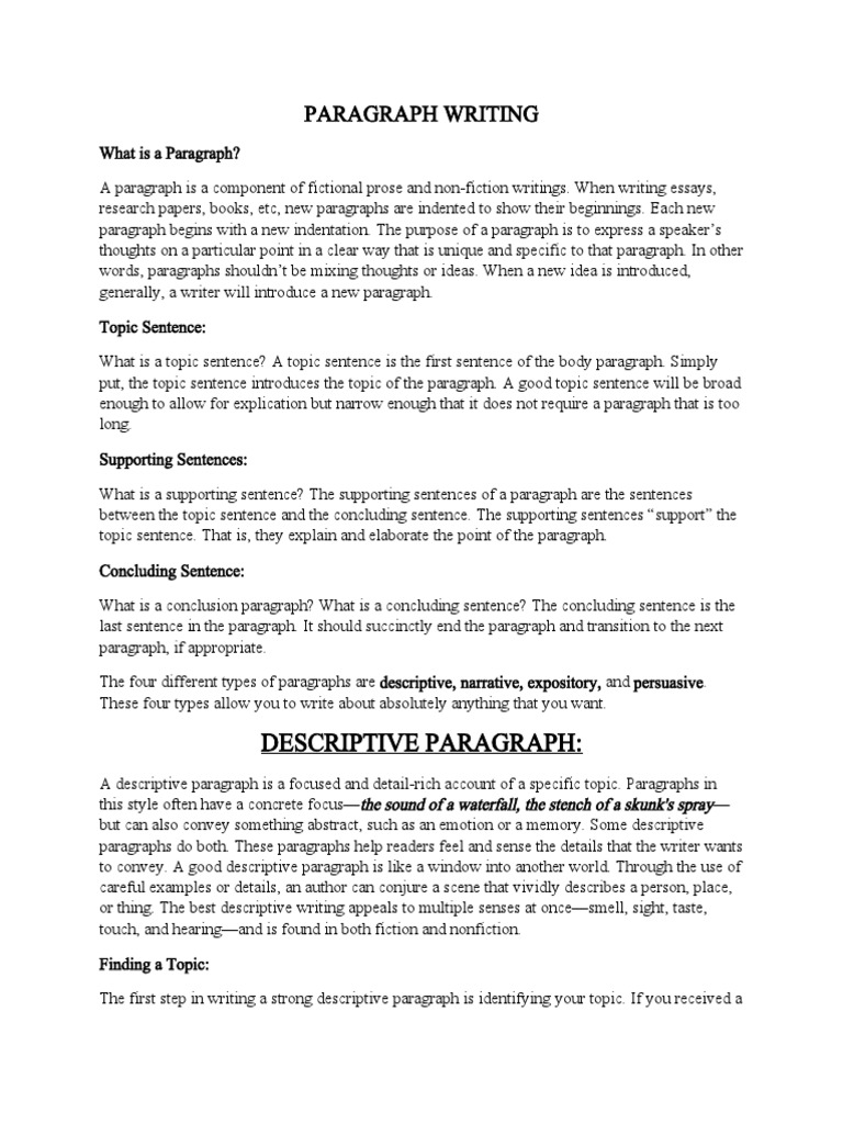 Paragraph Writing | PDF | Paragraph | Essays