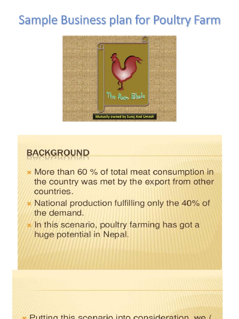 Poultry Business Plan Sample | PDF