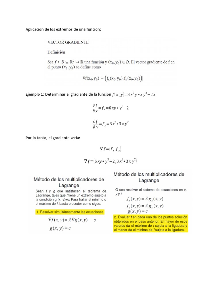 Clase N°8 - Multiplicadores de Lagrange | PDF | Matemáticas | Algoritmos